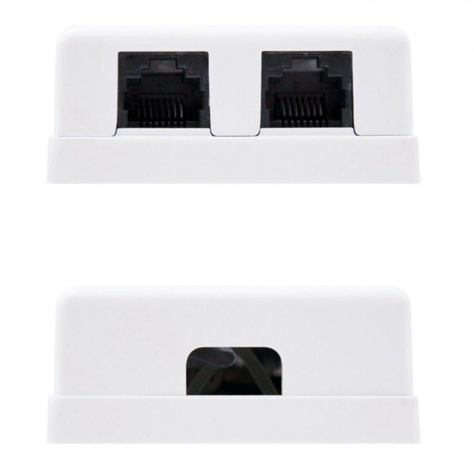 Roseta de superficie RJ45 Cat.6 UTP 2 tomas, Blanco 10.21.1502 de ...
